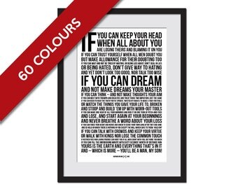 Rudyard kipling if | Etsy