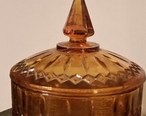 Popular items for amber candy dish on Etsy