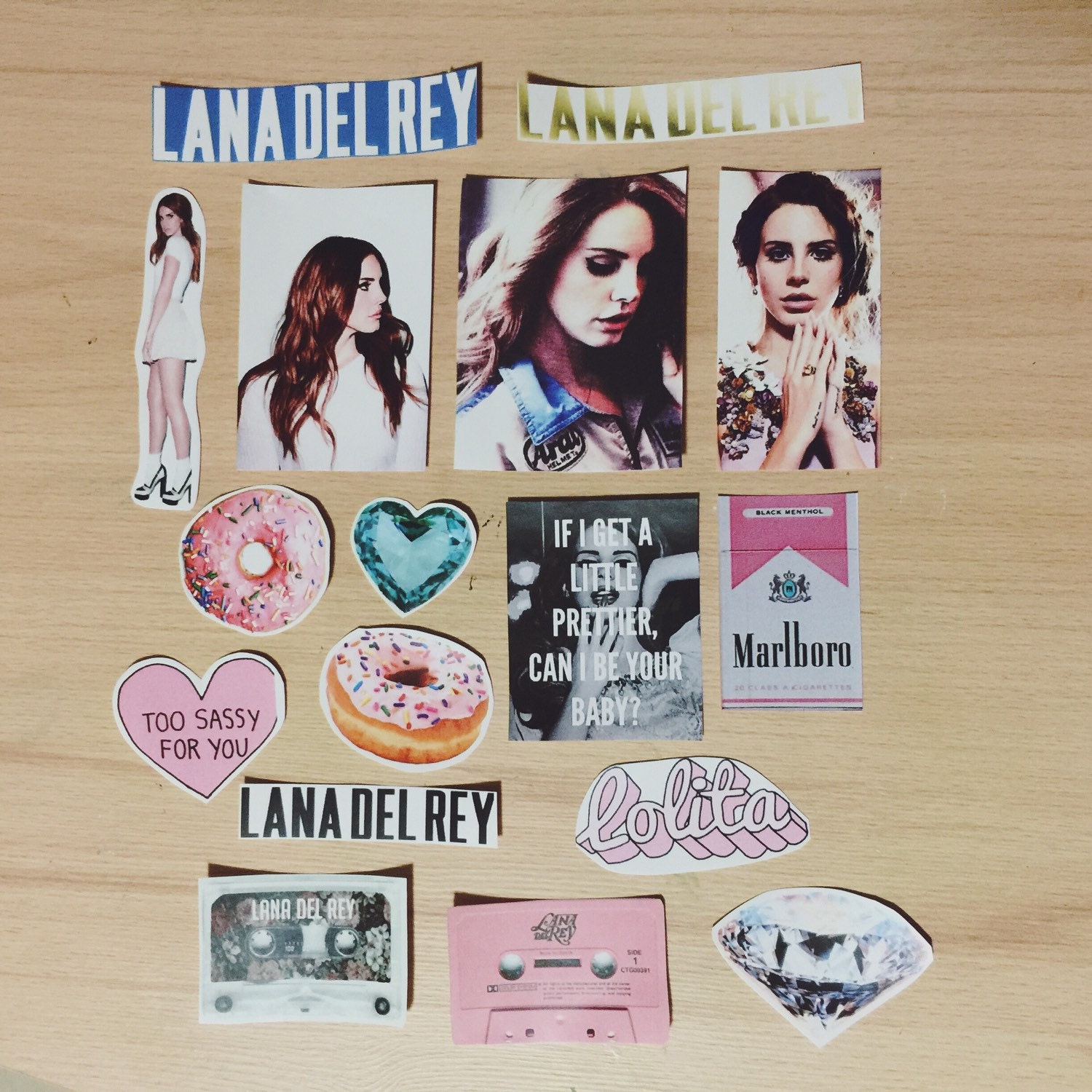 Lana Del Rey Sticker Set by vihanestore on Etsy