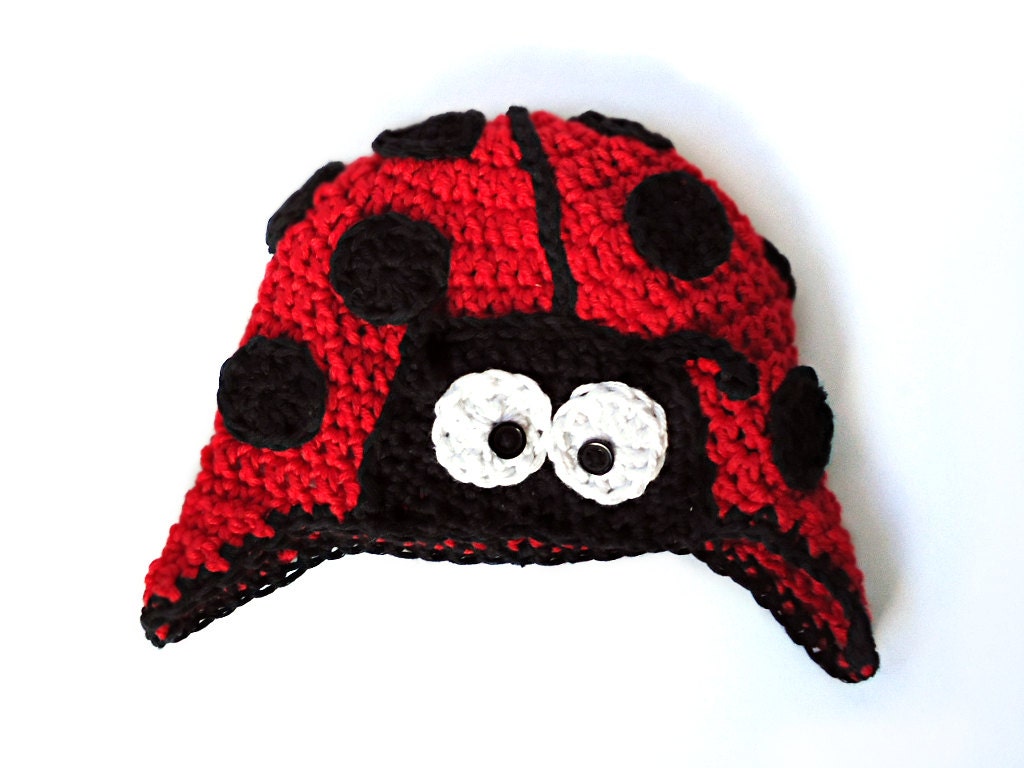 Ladybug Hat by HippityHopShop on Etsy