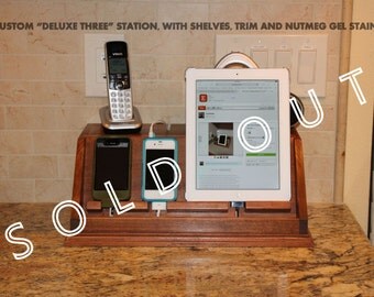 Custom built charging station designed for smartphones and tablets