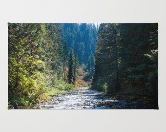 Woodland Rug, Tree Throw Rug, Tree Rug, Nature Rug, Green Rug, Unique ...
