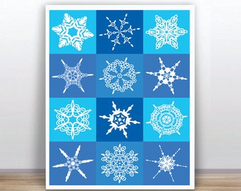Popular items for snowflakes printable on Etsy