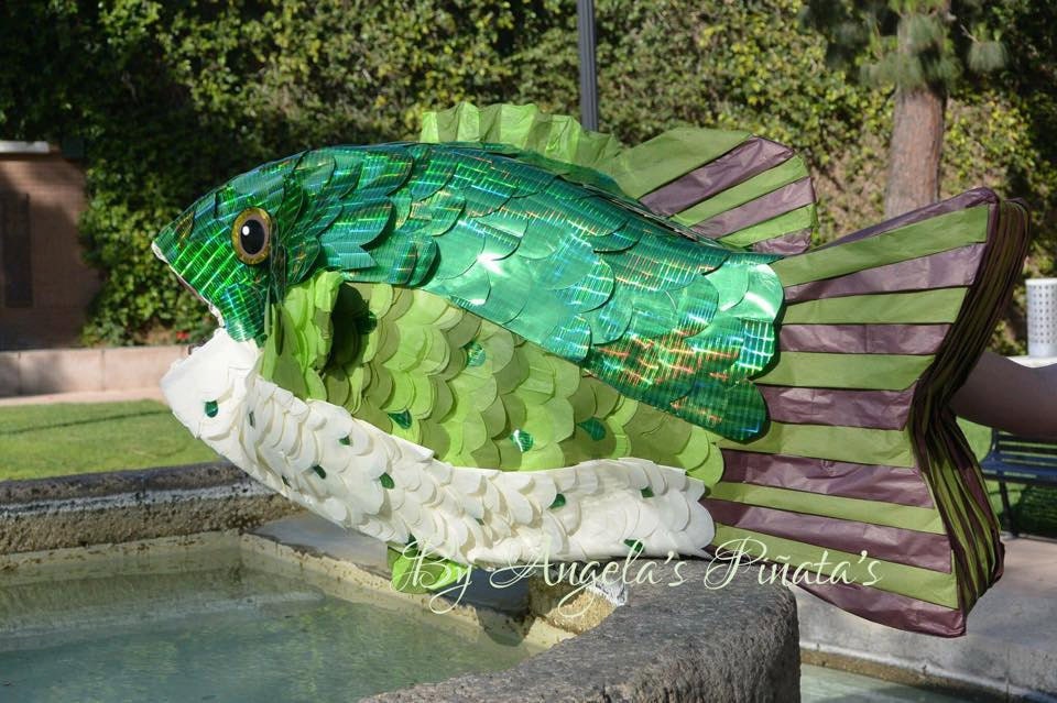 Custom Fish Pinata Bass Fish Piñata Fishermans birthday