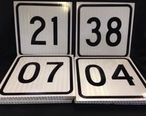 Popular items for reflective numbers on Etsy