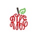 DIGITAL ITEM: Apple Monogram Topper Embroidery Design