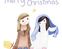 Unique nativity cards related items | Etsy