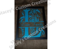 Popular items for last name framed on Etsy