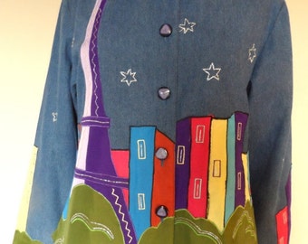 Popular items for folk art jacket on Etsy