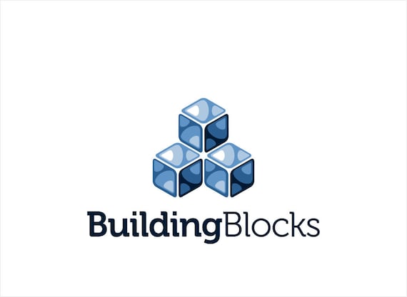 Items similar to Pre-made building blocks logo design on Etsy