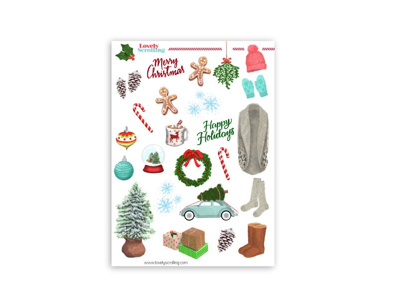 Christmas Holiday sticker set