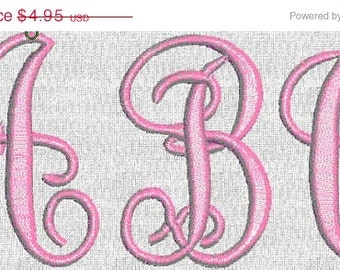 HUGE SALE Machine Embroidery Fonts Alphabet Fancy Monogram Letters One ...