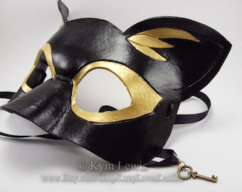 Cat masquerade mask | Etsy