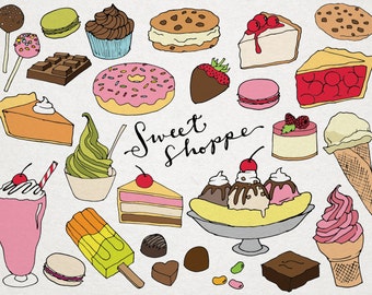 Hand Drawn Clipart Digital Paper & Design by LemonadePixel on Etsy