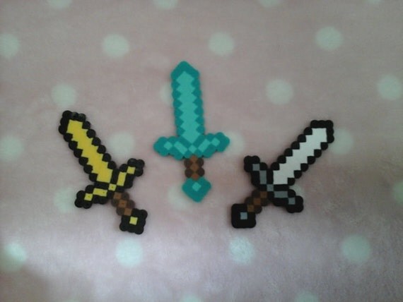 Giant Perler Bead Minecraft Sword