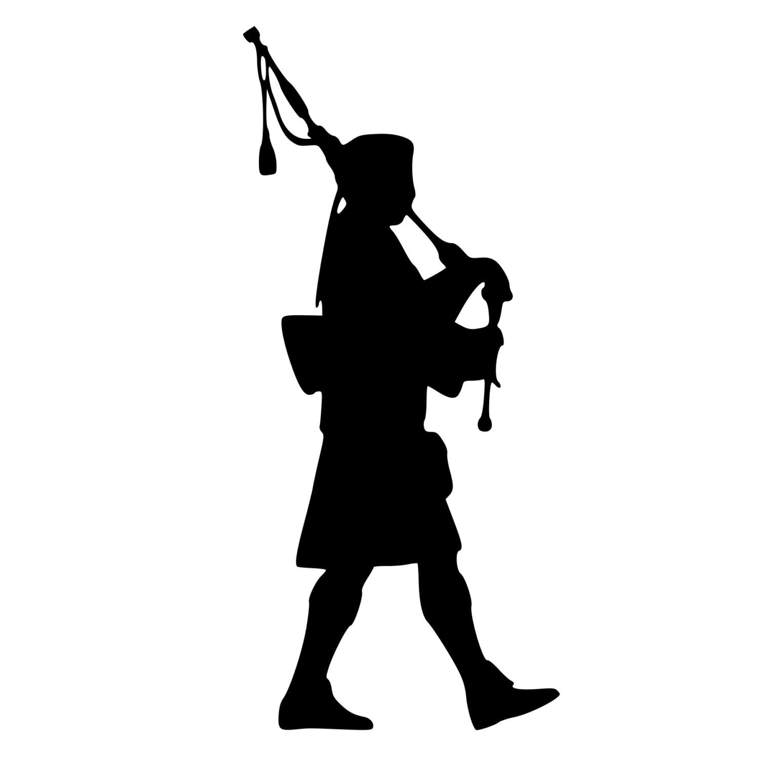 Bagpipe Scottish Piper Die-Cut Decal Car Window Wall Bumper