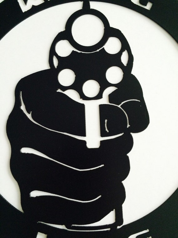 Metal Wrong Home Gun Sign 2nd Amendment by MarriedToTheMetal