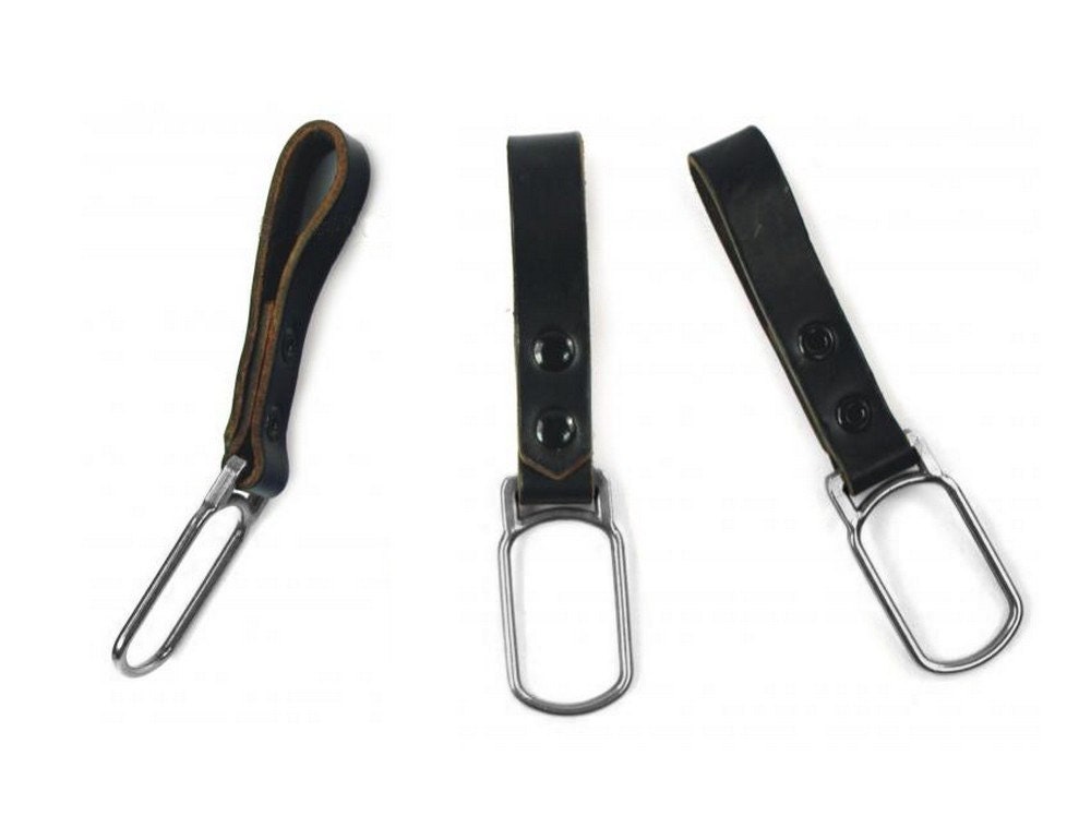 Genuine Ex-Army Large Black Leather Belt Loop With Metal Ring New NOS ...