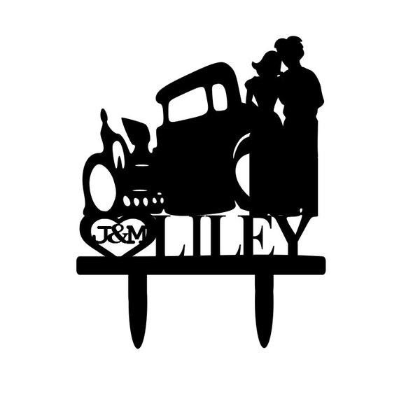 Hot Rod Wedding Cake Topper hot rod Cake Topper by 1TheCherryOnTop