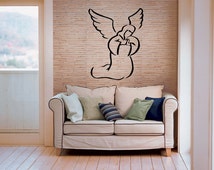 Angel Praying Wall Decal Prayer Worship Religion Practice Church ...