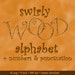 Red and black chevron digital alphabet clipart chevron font