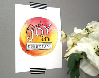 Items similar to Find Joy Print on Etsy