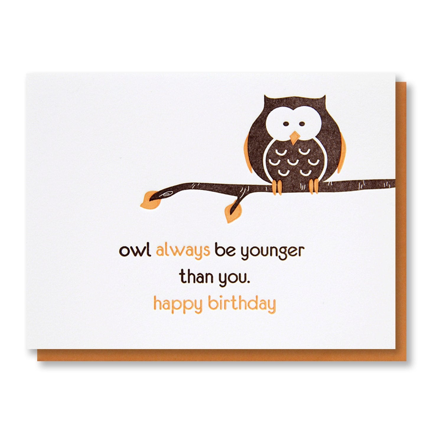 Funny Snarky Pun Letterpress Owl Birthday Card Kiss And funny-snarky-pun-letterpress-owl-birthday-card-kiss-and