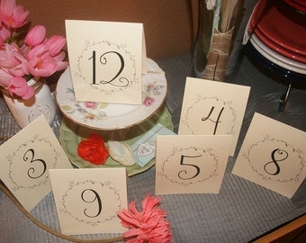 Table number tag | Etsy