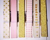 Popular items for gold clothespins on Etsy