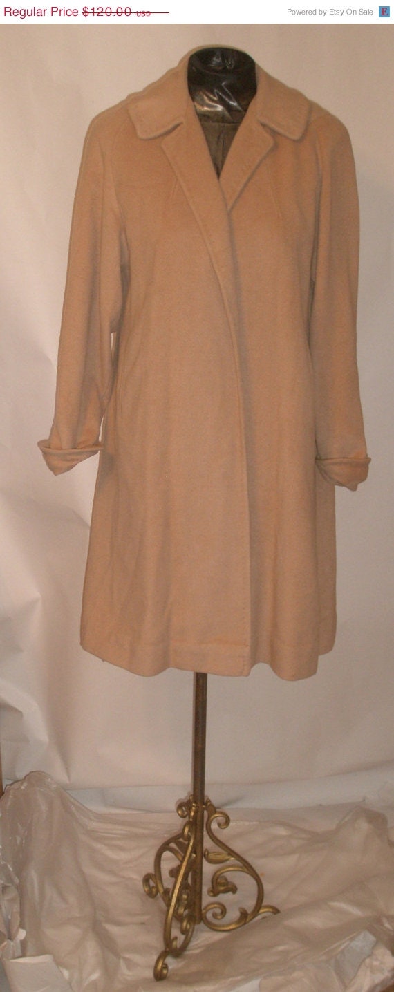 BIG SPRING SALE Nice Swag-50s Vintage Cashmere Swing Coat-Size 6 ...