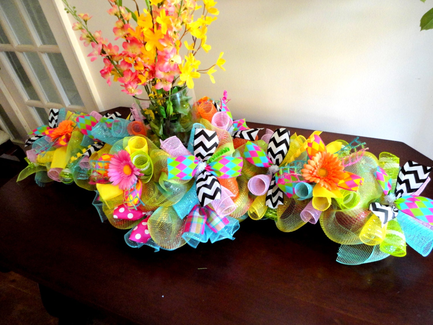 Centerpieces Made With Deco Mesh
