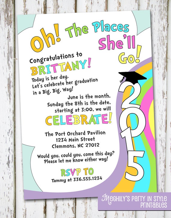 Oh The Places You ll Go Invitation Template Oh The Places He ll Go 1st Birthday Boy Invitation