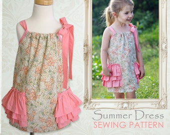 Girls sewing pattern PDF Childrens sewing by MyChildhoodTreasures