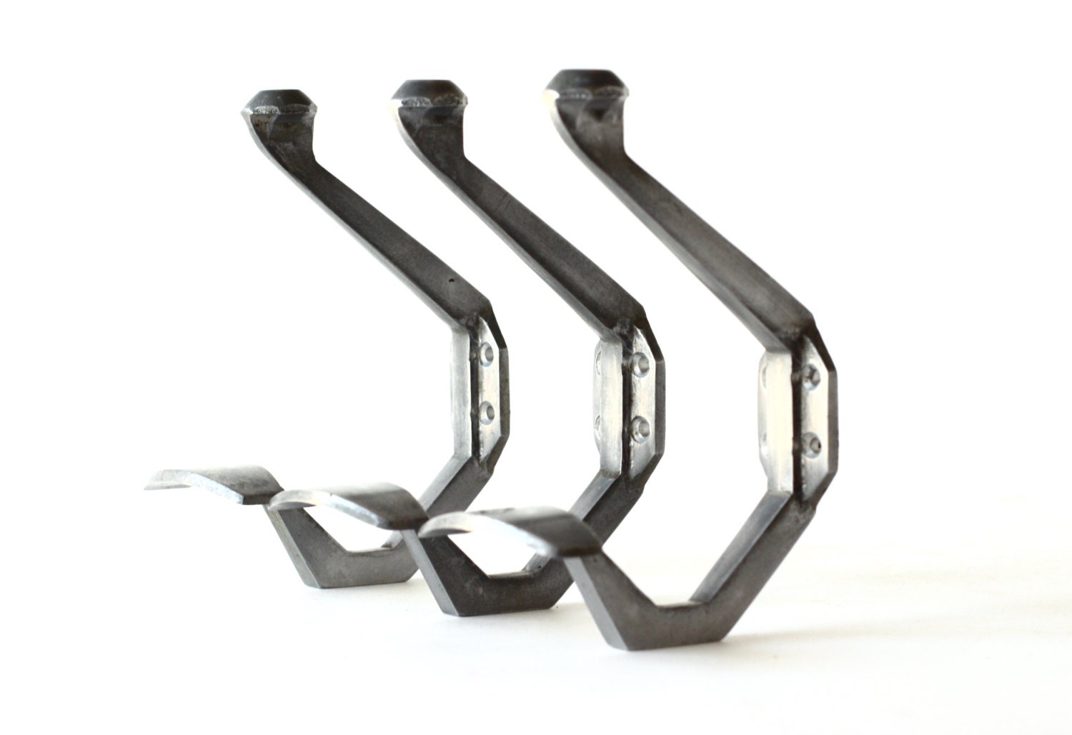 3 Vintage French Coat Hooks – Industrial or Minimalist Hook Hardware ...