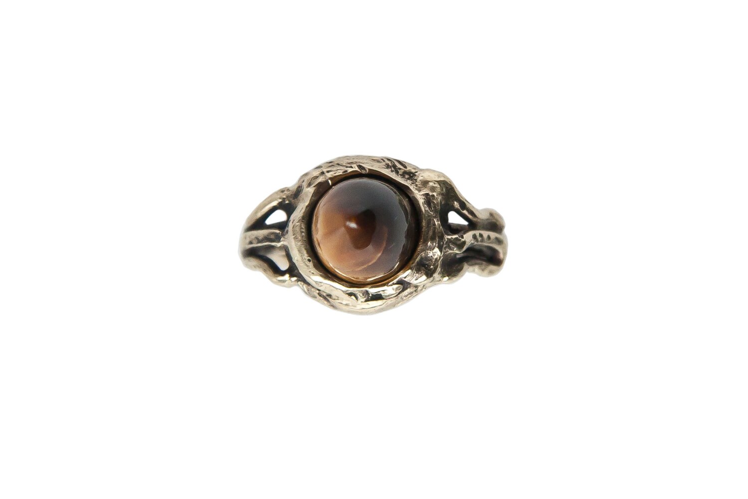 Tiger eye Stone Ring Boho Gypsy Gold Ring Women by BreakAstone