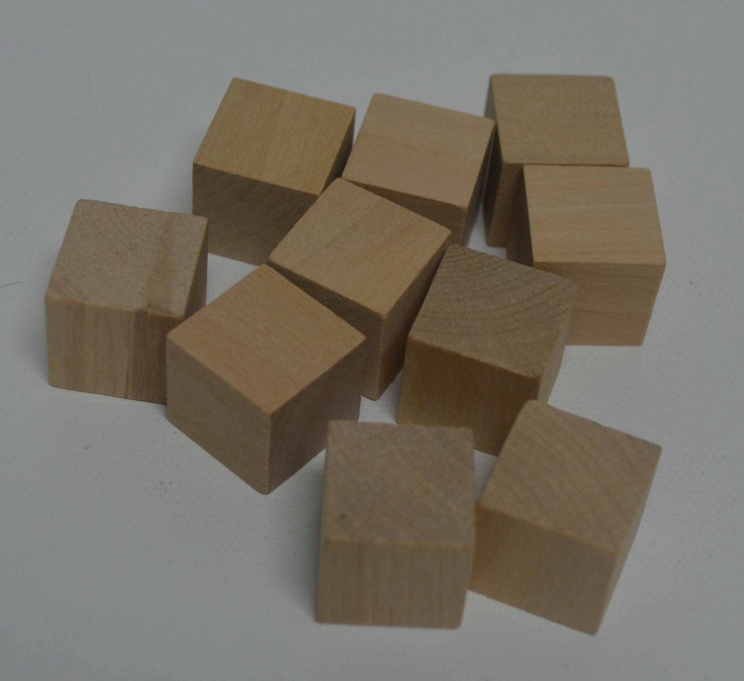 3/4 Solid Wood Blocks Set of 10 Unfinished Wood