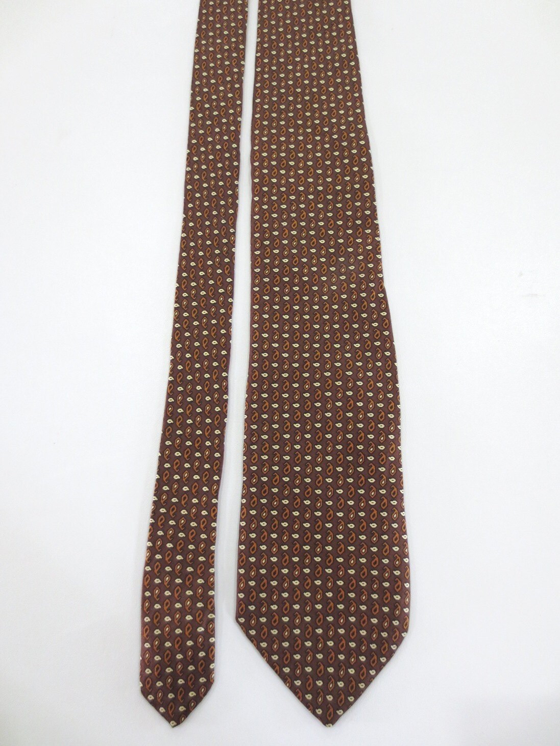 NINA RICCI Skinny Paisley Pattern French Silk Neck Tie C – Haute Juice