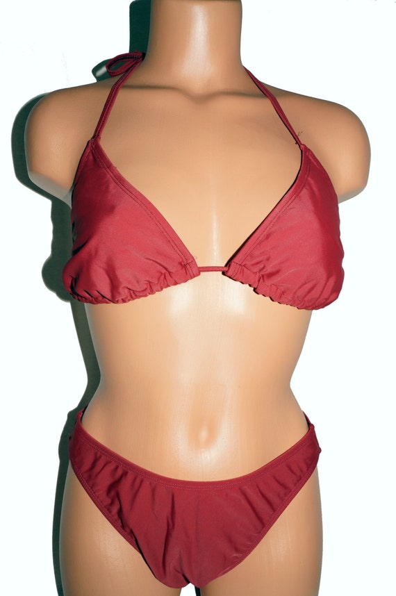 1980s Womens Bikini Swim Suit Sz L Vintage Retro Beach