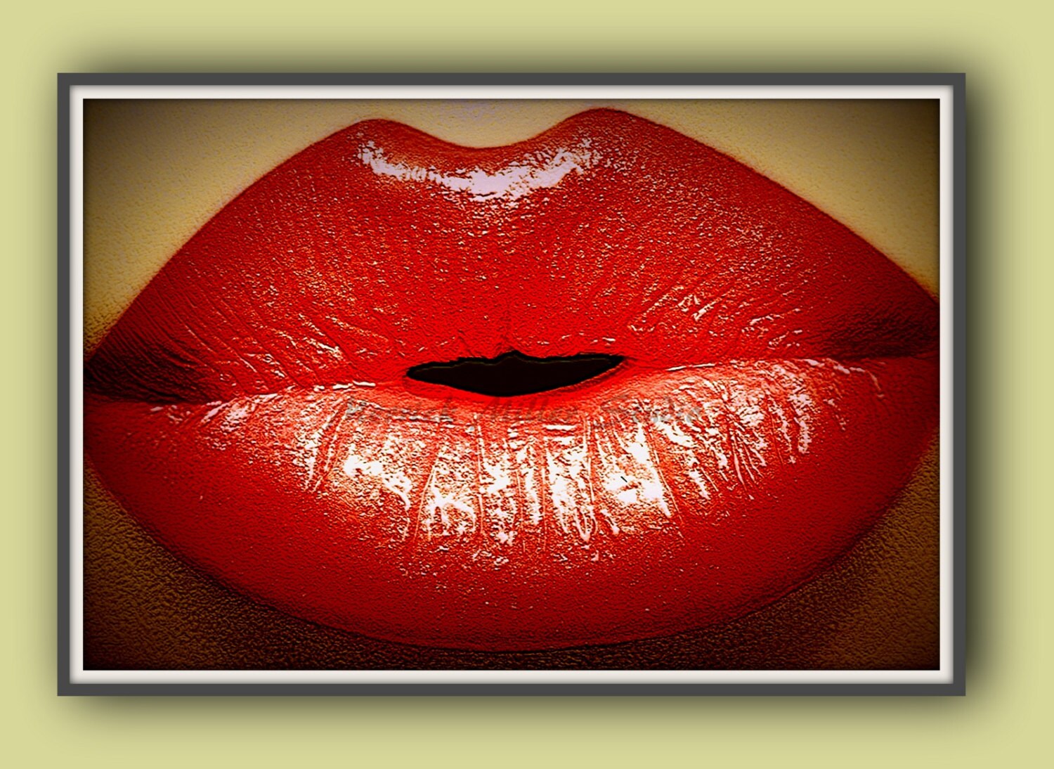 S.W.A.K. Glossy Red Lips print 11x17 Hot by MerrickMillerStudio