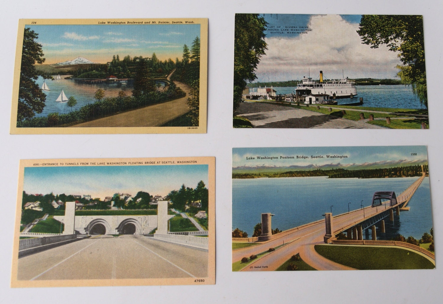 Vintage Seattle Postcards Lake Washington By Beachlanevintage