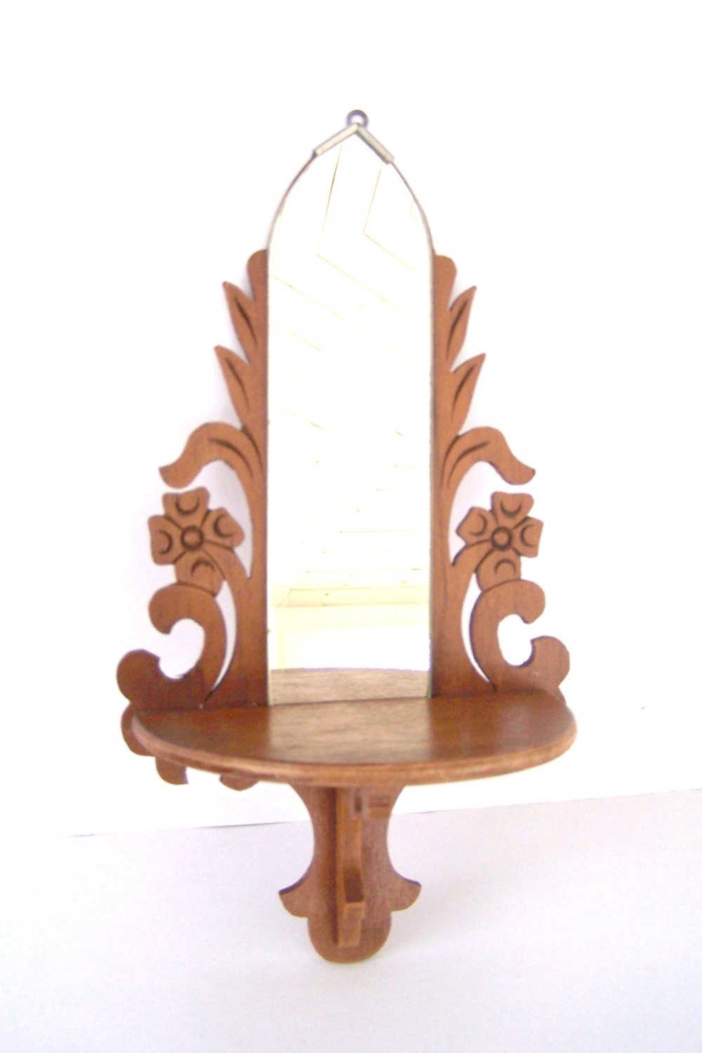 Small Scrolled Gothic Mirror with Shelf Wall Mirrors Altars