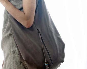 Leather hobo bag | Etsy