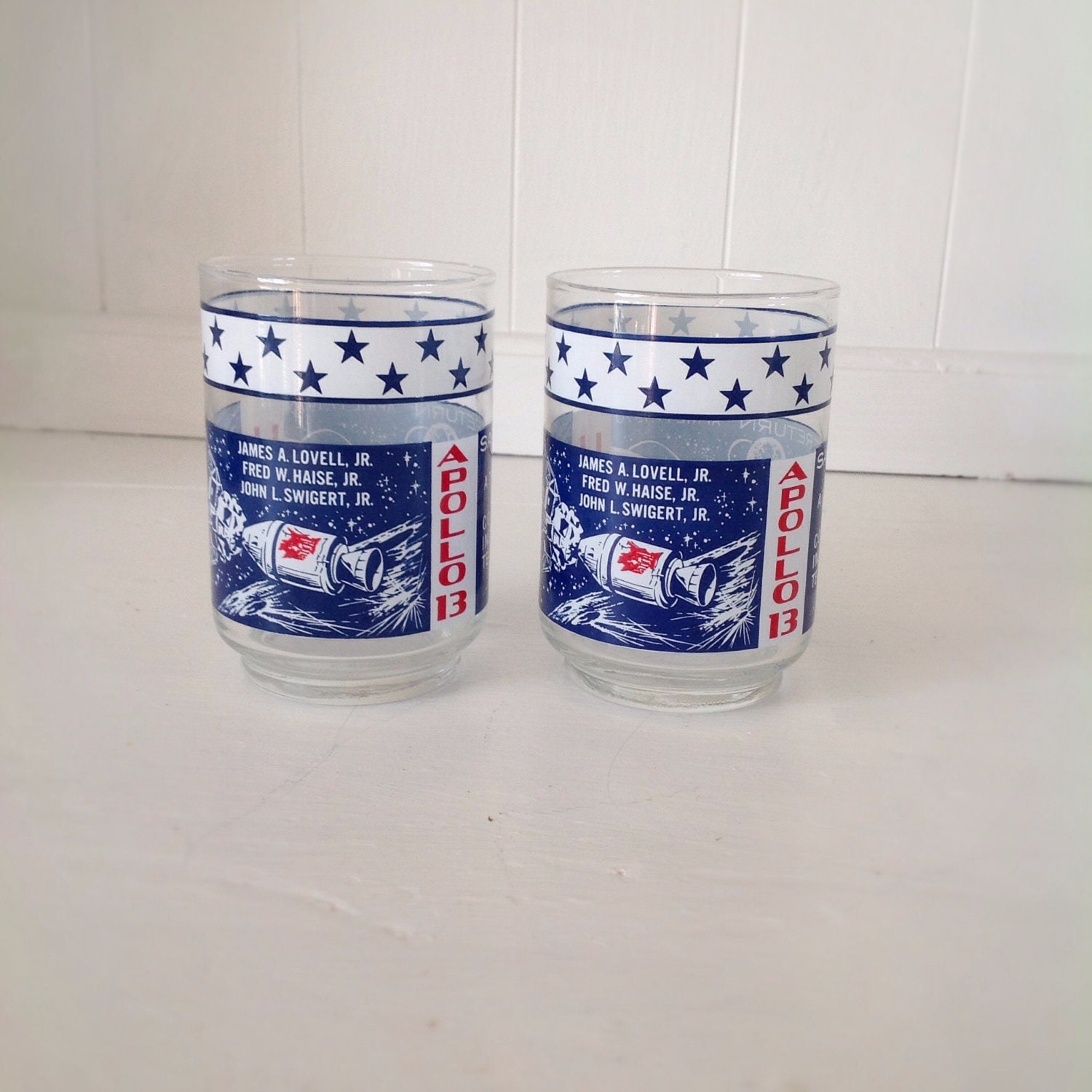 Vintage Apollo 13 Glasses|Apollo 13 Tumblers|NASA Collectible|Vintage ...