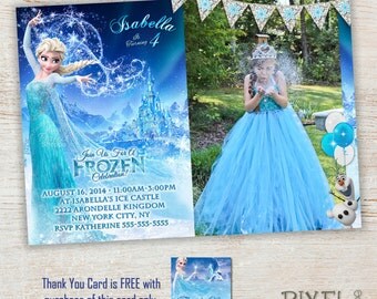 Popular items for frozen invitation on Etsy