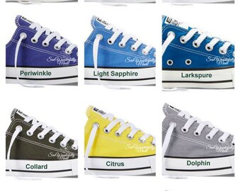 Monogrammed Converse Fresh Colors, Monogrammed Wedding Day Shoes, Fresh ...