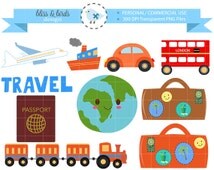 Popular items for travel clip art on Etsy
