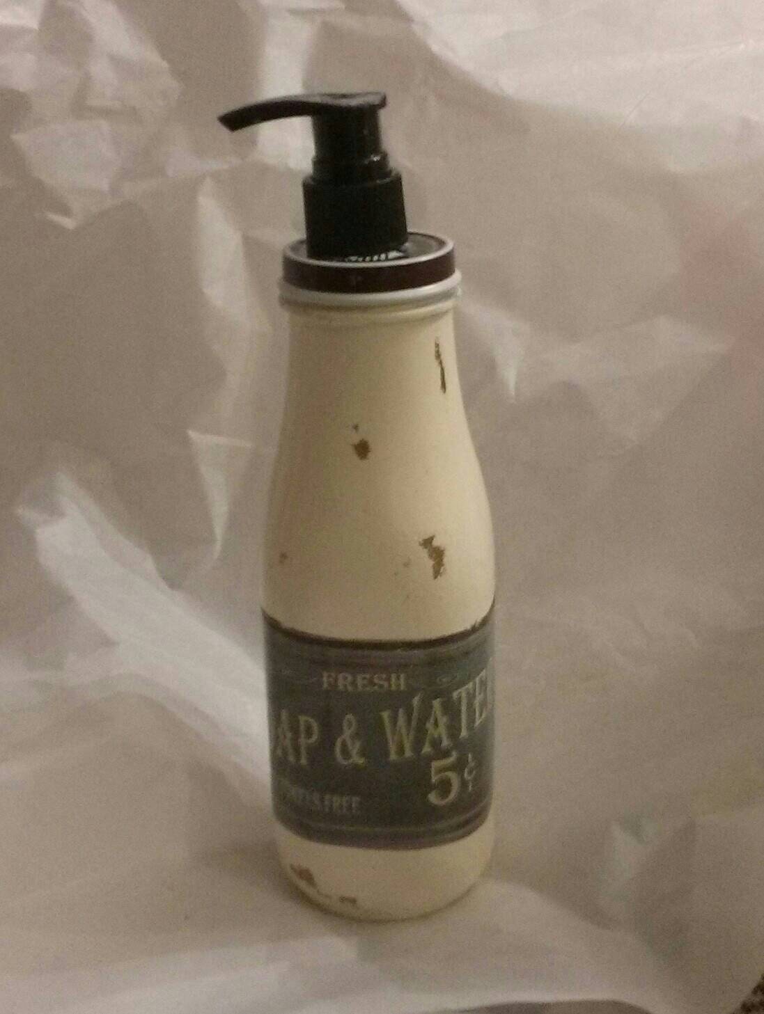 Vintage Style Glass Bottle Soap Dispenser by NeedfulOddiities