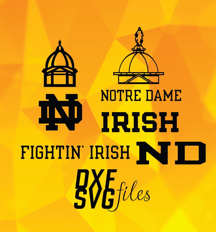 17 Notre Dame logos in DXF and SVG files Instant by dxfsvg