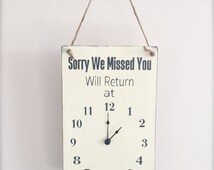 Popular items for will return sign on Etsy