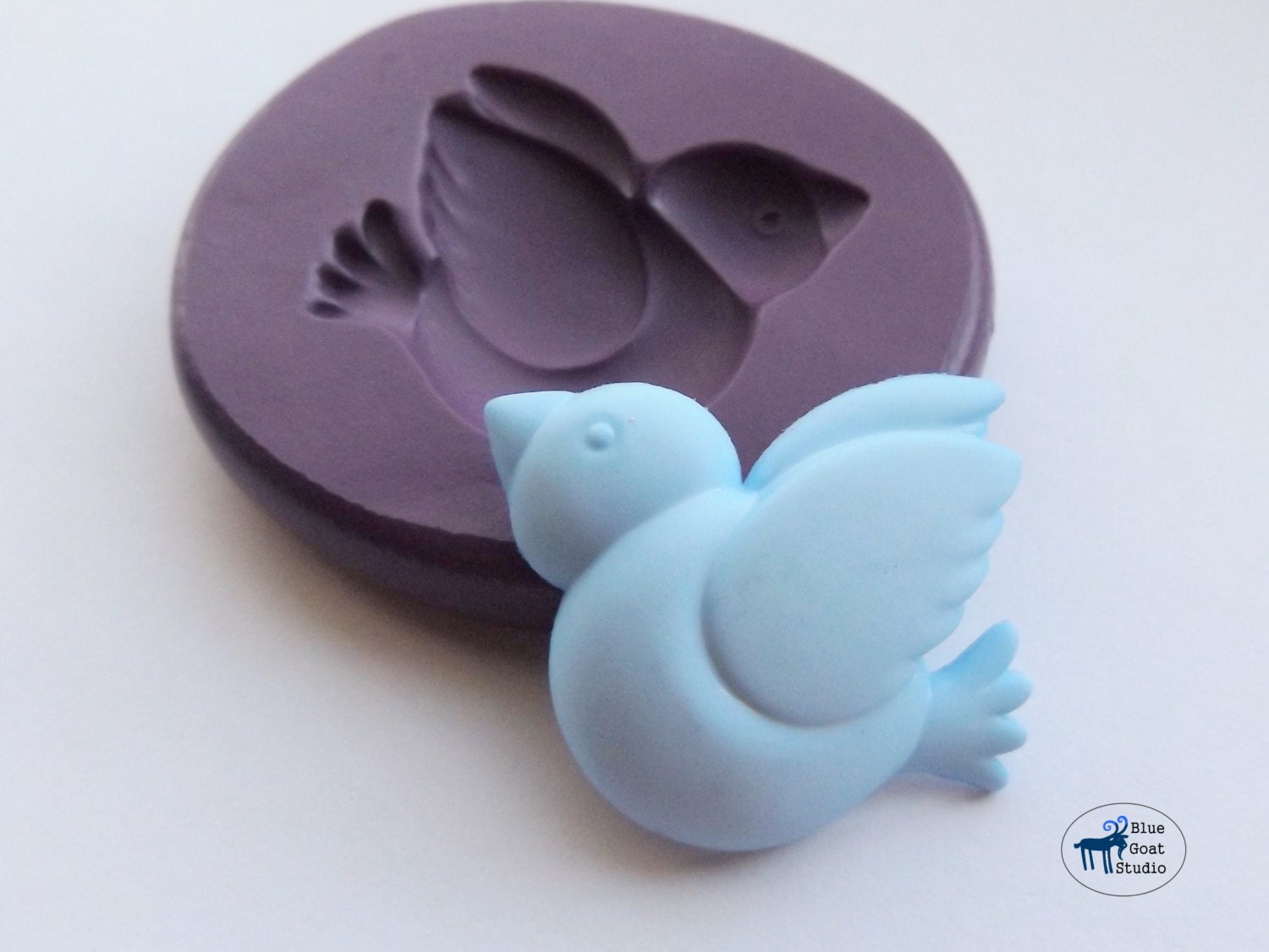 Bird Mold 2 Blue Bird Mold/Mould Silicone Molds Polymer